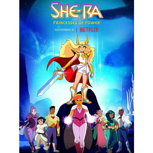 Плакат, постер на бумаге She-Ra/Ши-Ра и непобедимые принцессы/комиксы/мультфильмы. Размер 60 х 84 см