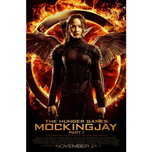 Плакат, постер на бумаге Голодные игры: Сойка-пересмешница. Часть I (The Hunger Games: Mockingjay-Part 1, 2014г). Размер 21 х 30 см