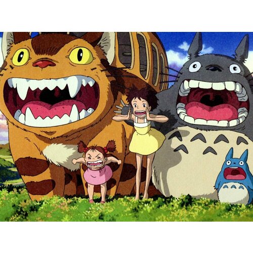Плакат, постер на холсте My Neighbor Totoro, Мой сосед Тоторо. Размер 42 х 60 см