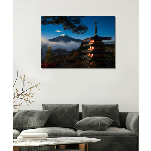 Картина/Картина на холсте для интерьера/Картина на стену/Картина для кухни/ - Япония/Гора Фудзи (5) 40х60