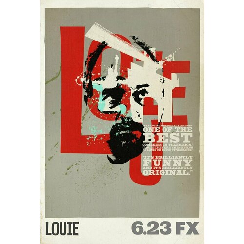 Плакат, постер на бумаге Луи (Louie, 2010-2015г). Размер 21 х 30 см