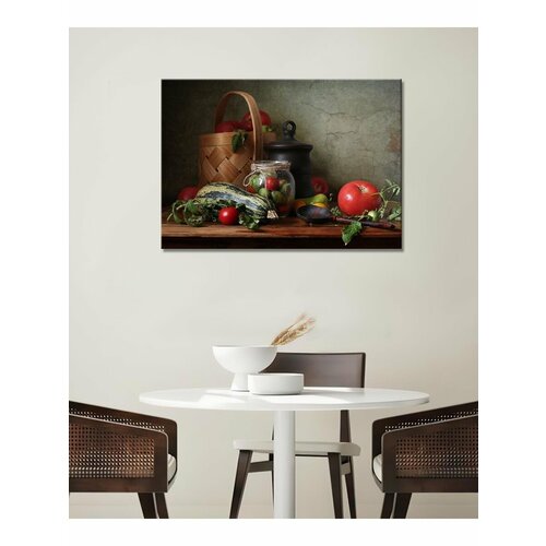 Картина на холсте с подрамником натюрморт с овощами 2 50х70