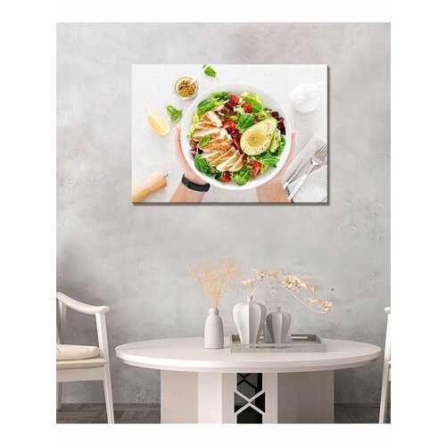 Картина на холсте с подрамником свежий салат 30х40