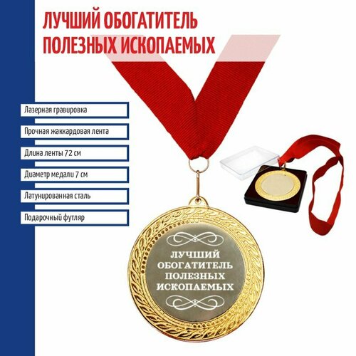 Подарки Сувенирная медаль "Лучший обогатитель полезных ископаемых"