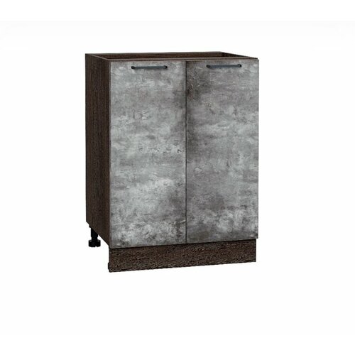 Шкаф кухонный нижний с 2-мя дверцами Флэт Temple Stone 2S/ каркас графит, ширина 60 см