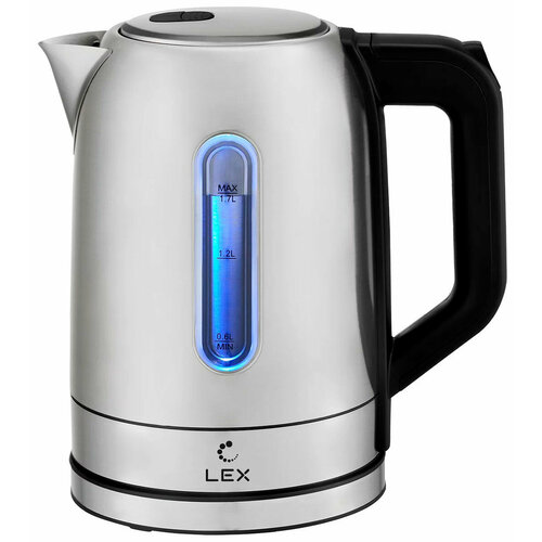 Чайник электрический LEX LX 30018-1, брашированная сталь