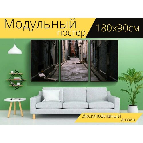 Модульный постер "Союзник, улица, городской" 180 x 90 см. для интерьера