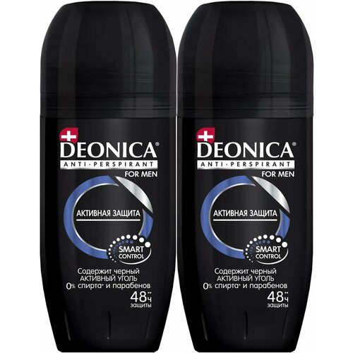 DEONICA Антиперспирант FOR MEN Активная защита, 50 мл, 2 шт