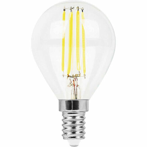 Лампа светодиодная LED 11вт Е14 белый шар FILAMENT | код 38014 | FERON (1 шт.)