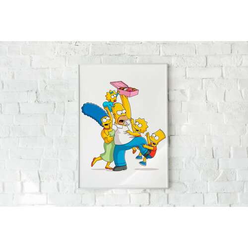 Плакат без рамы Симпсоны/The Simpsons/ Плакат на стену 21х30 см / Постер формата А4