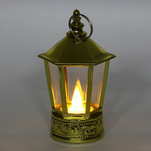 Сувенир с подсветкой «Сказочный фонарь» 5,1*13 см, Золото