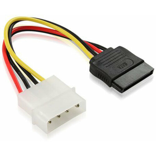 Кабель питания MOLEX 4pin / SATA 15pin GCR 15см