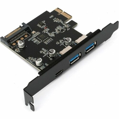 Контроллер USB 3.1 Gembird SPCR-03 в разъем PCI-e, 2xUSB-A + 1xType-C