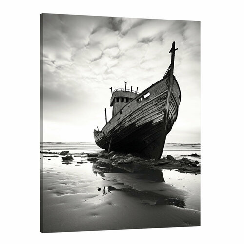 Интерьерная картина 50х70 "Старая лодка"