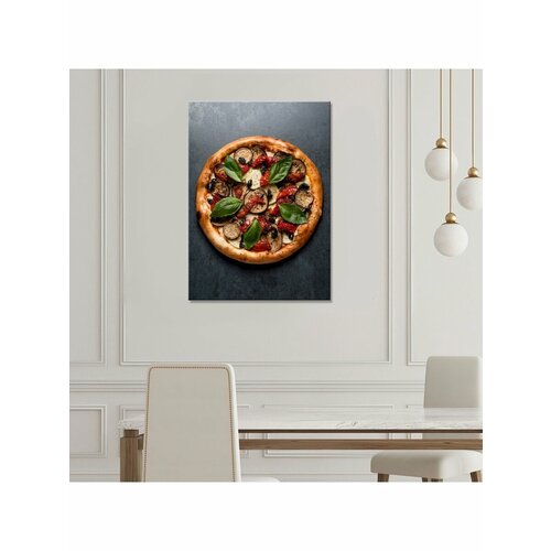Картина на холсте с подрамником Пицца с баклажаном 50х70