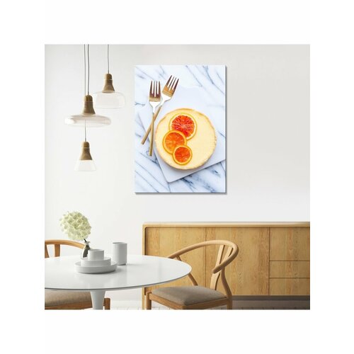 Картина на холсте с подрамником Апельсиновый чизкейк 60х80