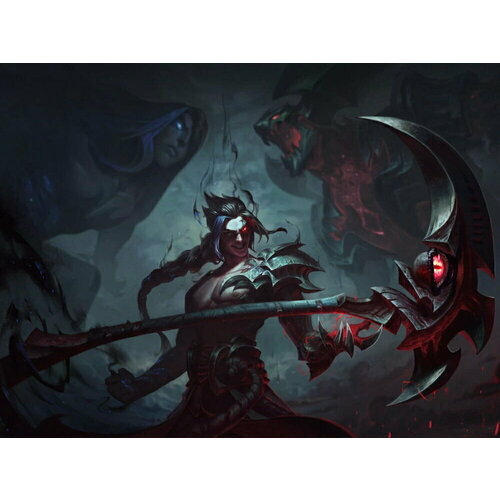 Плакат, постер на бумаге League of Legends: Kayn/Лига Легенд: Каин/игровые/игра/компьютерные герои персонажи. Размер 42 х 60 см