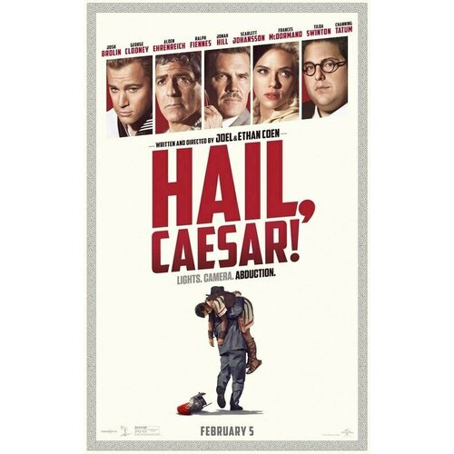 Плакат, постер на холсте Да здравствует Цезарь (Hail, Caesar), Итан Коэн, Джоэл Коэн. Размер 21 х 30 см