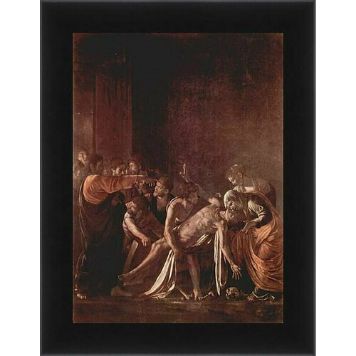 Плакат, постер на бумаге Воскрешение Лазаря. Микеланджело Караваджо. Размер 21 х 30 см