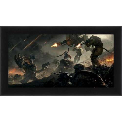 Плакат, постер на холсте Warhammer 40K. Размер 21х30 см