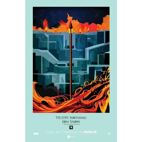 Плакат, постер на холсте Игра престолов (Game of Thrones, 2011-2019г). Размер 21 на 30 см