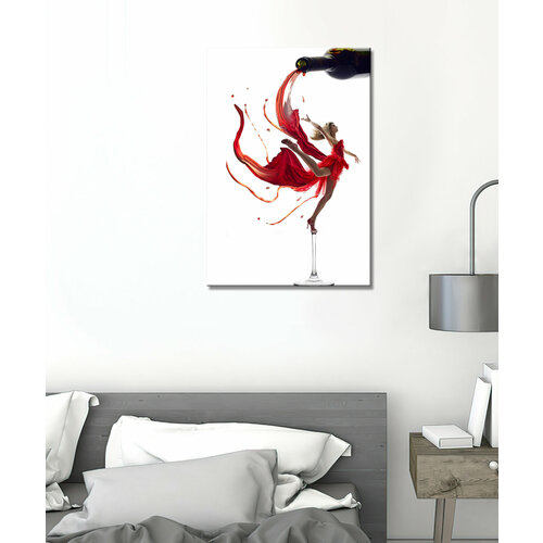 Картина/Картина на холсте для интерьера/Картина на стену/Картина для кухни/ - Красное вино2 40х60