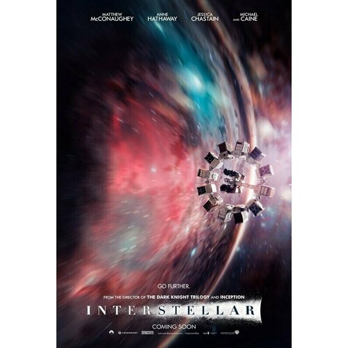Плакат, постер на холсте Интерстеллар (Interstellar), Кристофер Нолан. Размер 60 х 84 см