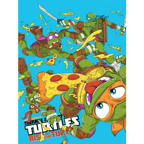 Плакат, постер на холсте Teenage Mutant Ninja Turtles/Черепашки Ниндзя/комиксы/мультфильмы. Размер 21 х 30 см