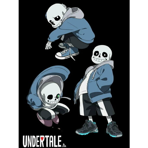 Плакат, постер на холсте Undertale/игровые/игра/компьютерные герои персонажи. Размер 30 на 42 см