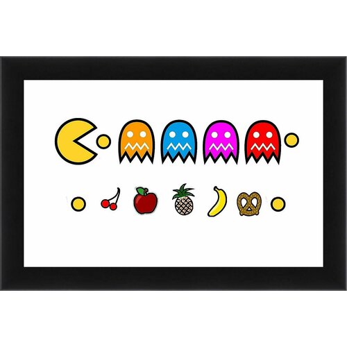 Плакат, постер на бумаге Pac-Man. Размер 21 х 30 см