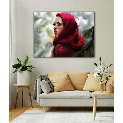 Интерьерная картина на холсте "Красная Шапочка - Аманда Сейфрид" размер 40x30 см