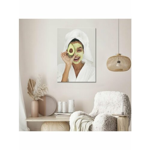 Картина на холсте с подрамником Авокадо девушка 40х60