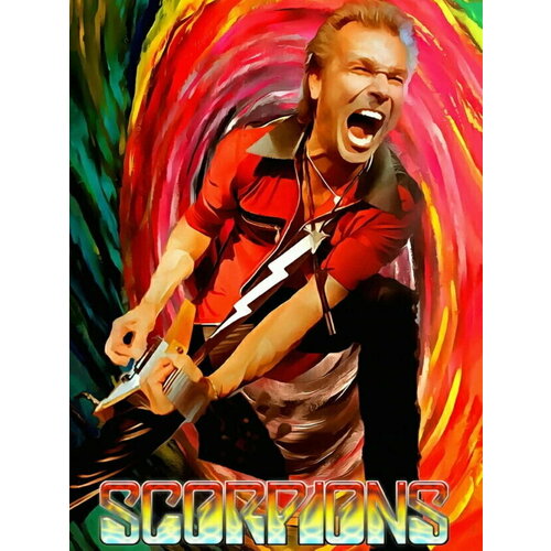 Плакат, постер на холсте Scorpions/Скорпионз/искусство/арт/абстракция/творчество. Размер 42 х 60 см