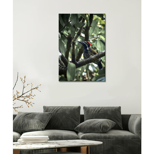 Картина -Дятел, черный дятел, дятел на дереве (1) 40х60