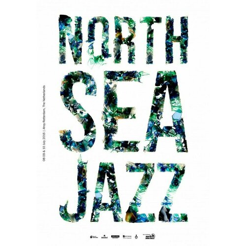 Плакат, постер на бумаге North sea jazz/Джаз северного моря. Размер 42 х 60 см