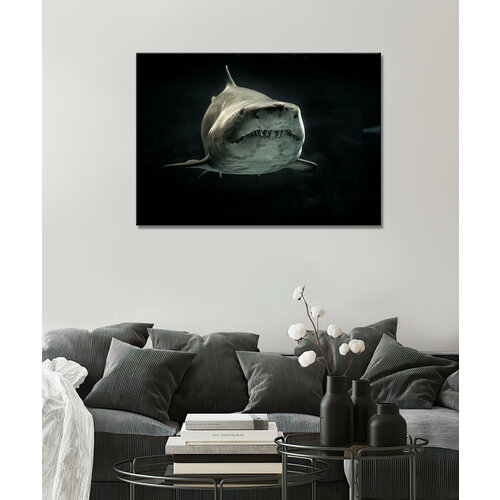 Картина - Акула, песчаная акула, акула в море, акула в океане (4) 20х30