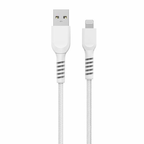 USB-кабель Lyambda, MFi, Type-A/Lightning, 2,4A, 2,5м, белый LALm25-WH