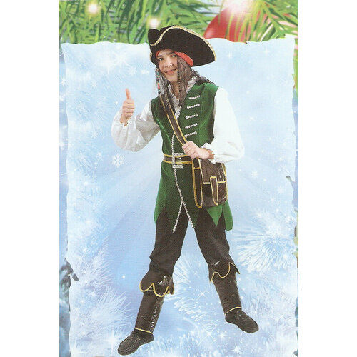 Карнавальный костюм для детей Пирата Джек Воробей, рост 146 см