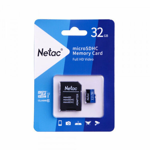 Карта памяти Netac MicroSD card P500 Standard 32GB NT02P500STN-032G-R