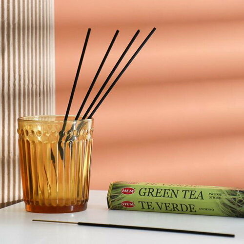 Благовония "Green Tea. Зеленый Чай", 20 палочек в упаковке, шестигранник