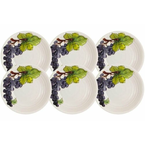 Набор 6 тарелок суповых Tutti Frutti, 22 см (Home&Style)