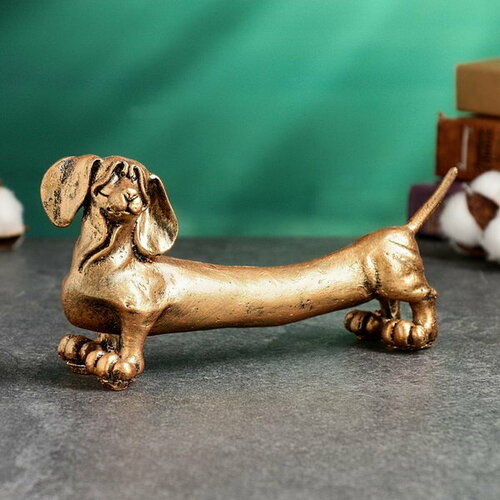 Фигура "Собака Такса" бронза, 9х20х6см