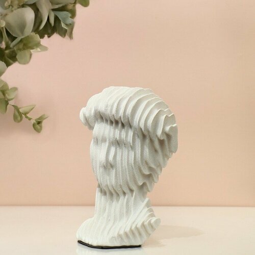 Скульптура "Голова Давида" цвет белый 10*10*16 см