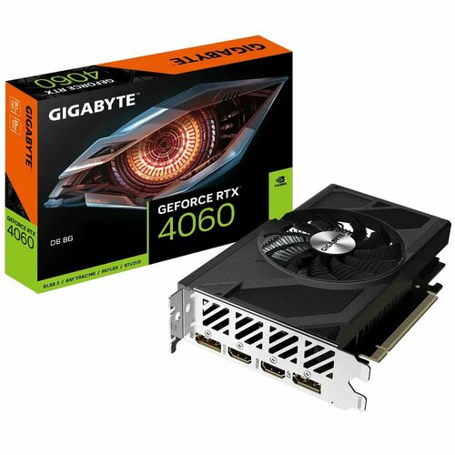 Видеокарта Gigabyte RTX4060 D6 8GB GDDR6 128-bit DPx2 HDMIx2 1FAN RTL