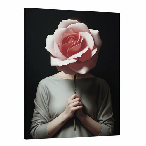 Интерьерная картина 50х70 "Девушка с розой"