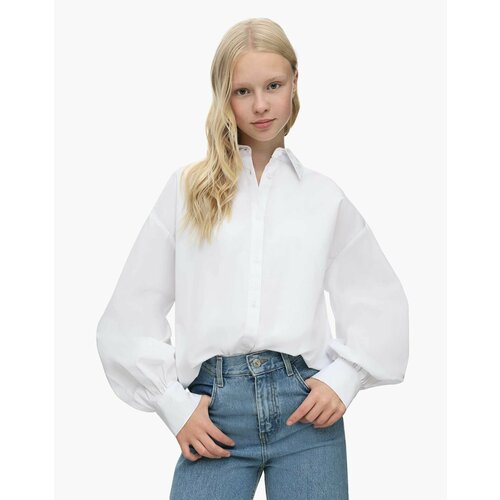 Школьная рубашка Gloria Jeans, размер 13-14л/164 (41), белый