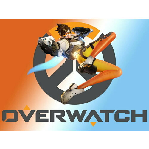 Плакат, постер на холсте Overwatch/Овервотч/игровые/игра/компьютерные герои персонажи. Размер 42 х 60 см