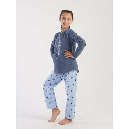 Пижама  Vienetta, размер 11-12 лет, синий