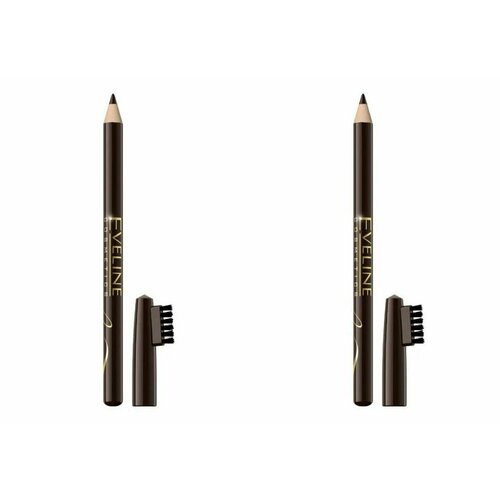Eveline Cosmetics Контурный карандаш для бровей Medium brown, 1,1 г, 2 штуки