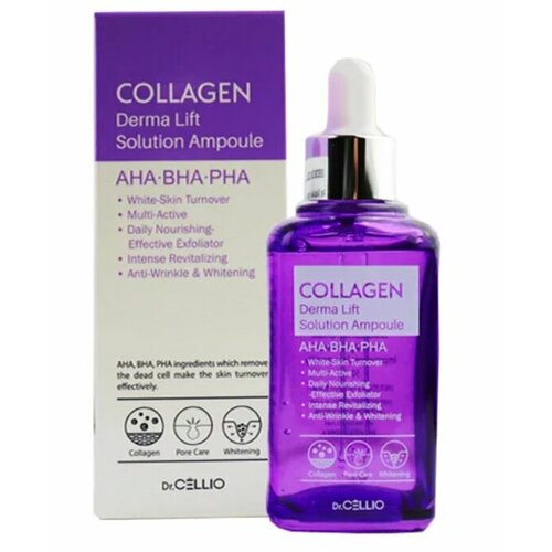 Dr.Cellio, ampoule Сыворотка для лица с коллагеном collagen derma lift solution ampoule